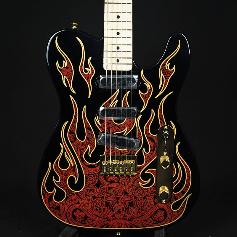 Fender James Burton Telecaster Red Paisley Flames Maple | Reverb