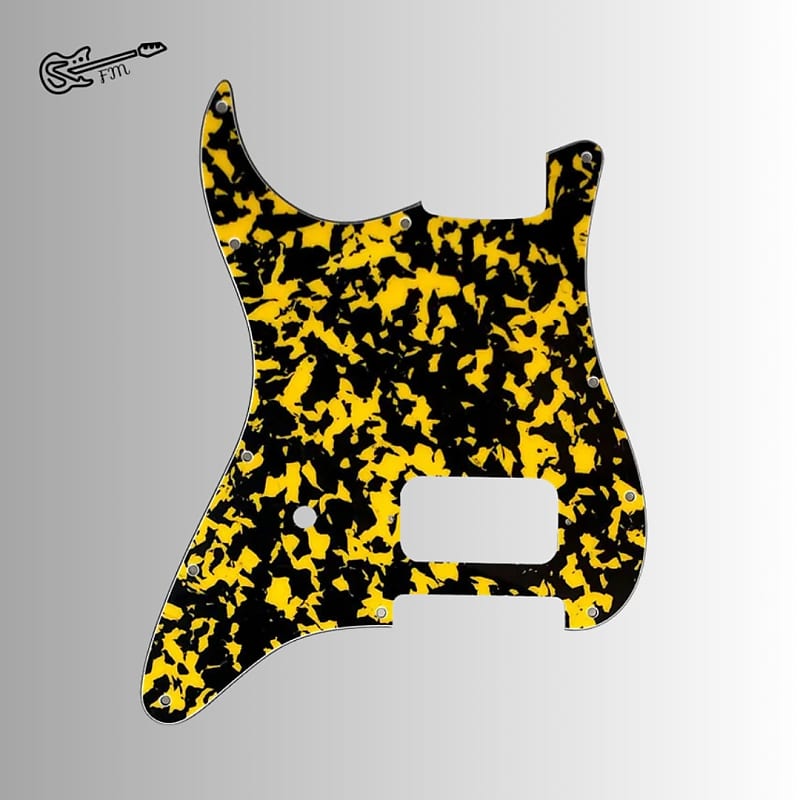 4 Ply Yellow Tortoise Lefty Single Humbucker Strat Style | Reverb