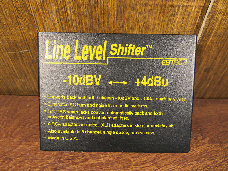 Ebtech Line Level Shifter Converts back And Forth -10DBV & +4 | Reverb