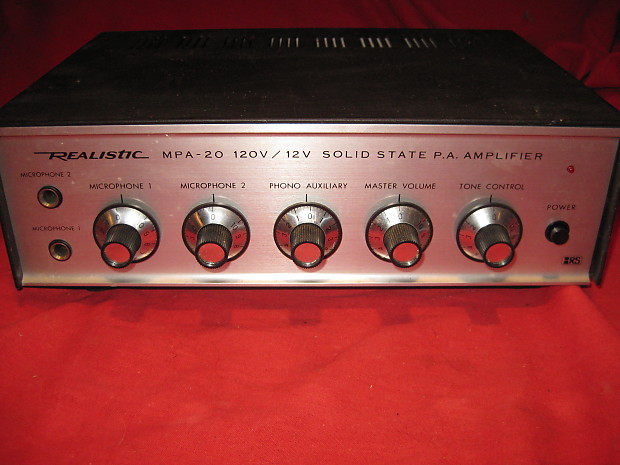 Realistic MPA-20 120v/12v Distribution 20 watt PA mixer | Reverb