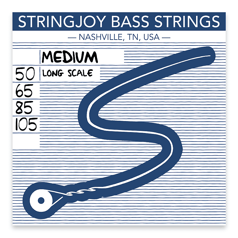 Stringjoy Medium Gauge (50-105) 4 String Long Scale Nickel | Reverb