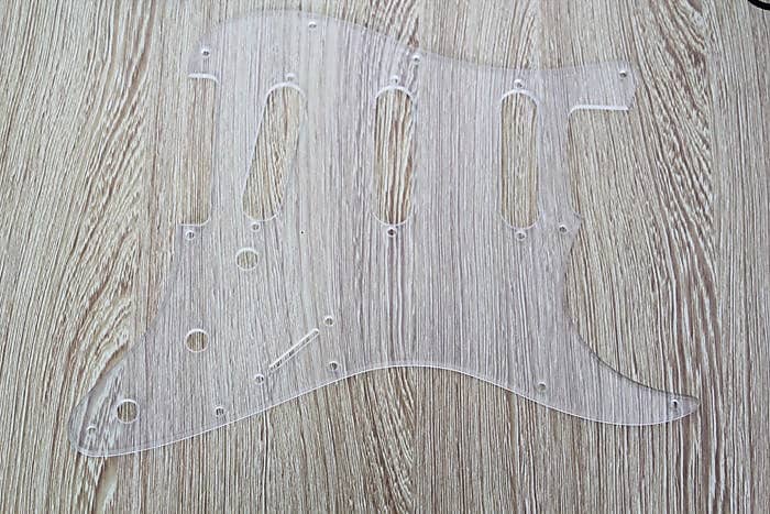 Stratocaster Standard pickguard,Acrylic Transparent,Both Top | Reverb