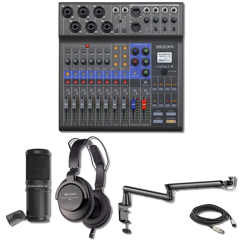 Zoom LiveTrak L-8 8-Channel Digital Mixer & Recorder with | Reverb