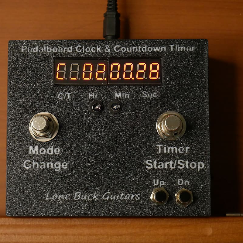 Lone Buck Guitars Pedalboard Clock and Countdown Timer with | Reverb