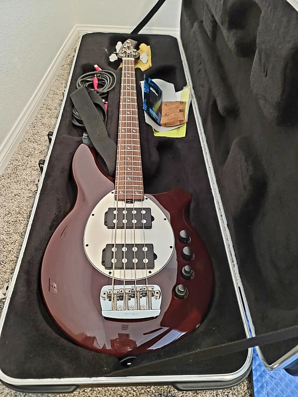 Ernie Ball Music Man Bongo 4 2005 Candy Apple Red | Reverb