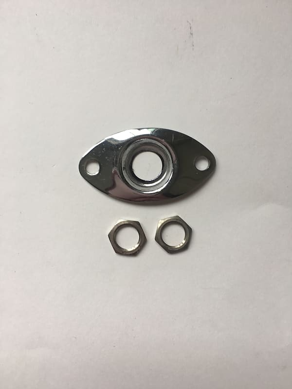 Chrome output jack plate | Reverb