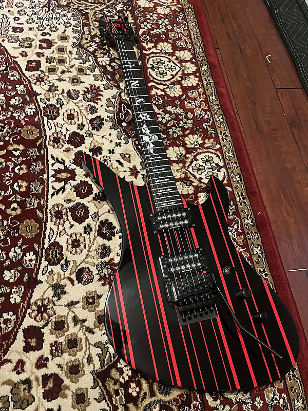 Schecter Synyster Gates Custom- Red Pin-Stripes 2011 | Reverb