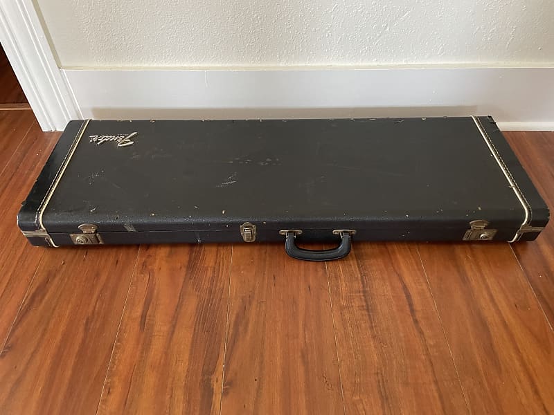 Vintage Fender Mustang Duo Sonic Case 70s - Black Tolex Brown | Reverb