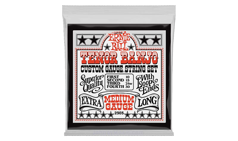 Medium Loop-End Stainless Steel Tenor Banjo Strings 10-30 | Reverb
