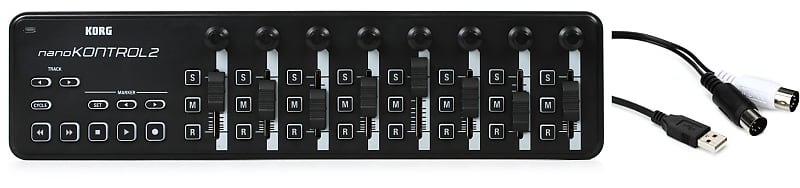 Korg nanoKONTROL2 MIDI Control Surface - Black Bundle with | Reverb