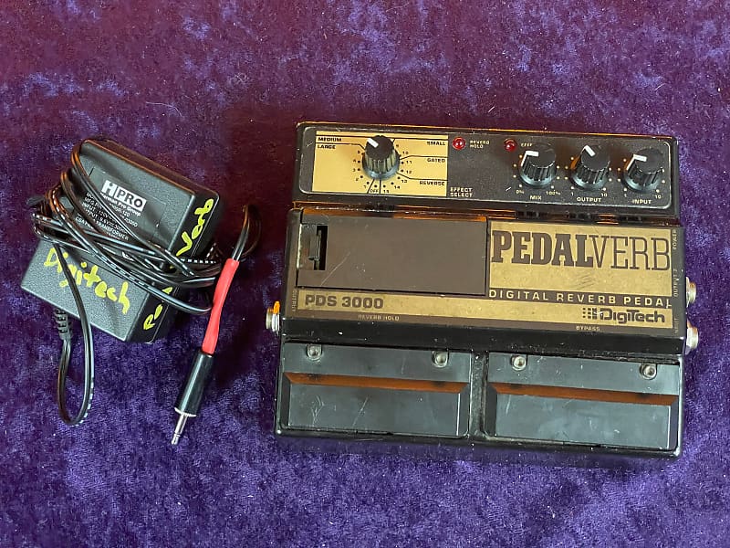 Vintage 80's DigiTech PDS 3000 Pedalverb - Black/Gold w/ | Reverb