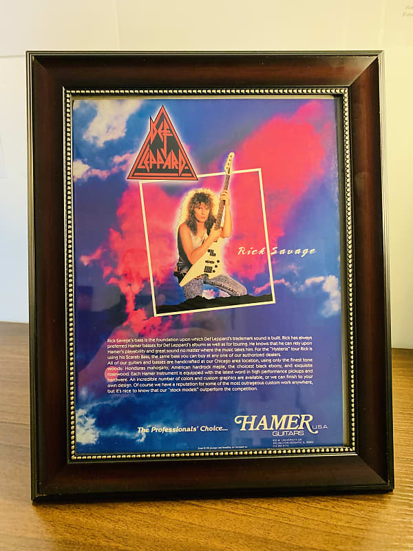 |Original| 1987 Hamer Guitars Promotional Ad Featuring Rick | Reverb