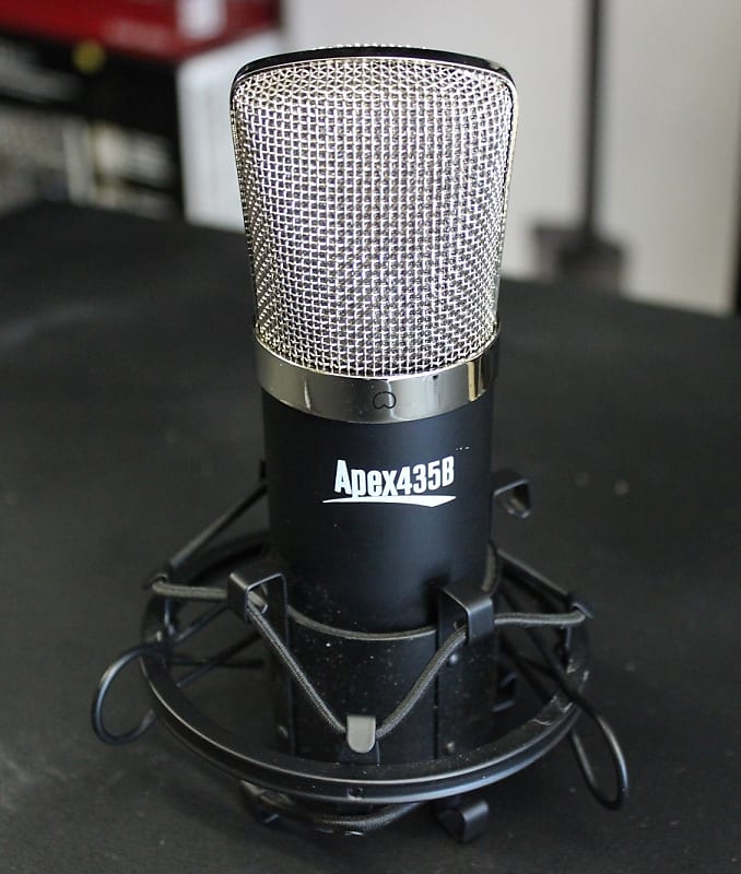 Apex 435B Compact Studio Condenser Microphone w/ shock mount | Reverb