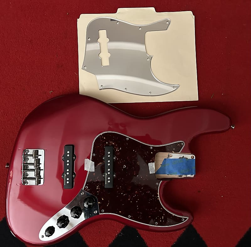 Loaded Candy Apple Red Fender Jazz Bass Body w/Active | Reverb