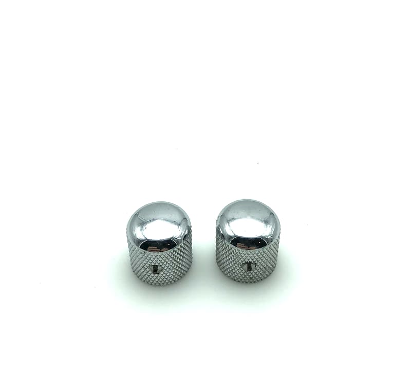 2 Gotoh Domed Telecaster Style Knobs - Chrome | Reverb
