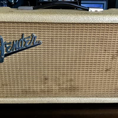 1963 Fender 6G15 Reverb Unit Blonde w/Wheat Grille & Flat | Reverb