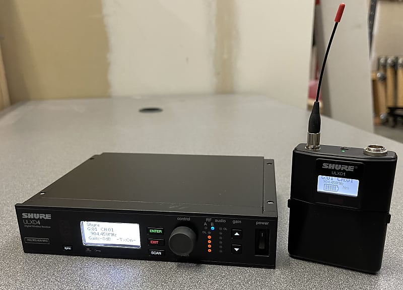 Shure Shure ULXD4 Digital Wireless Receiver & ULXD1 Bodypack, | Reverb