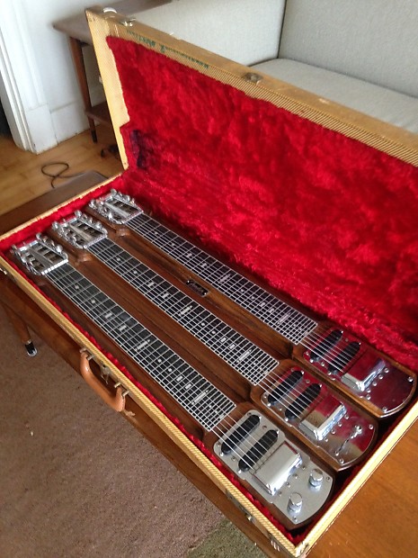 1950s Fender Stringmaster Triple Neck Steel Guitar w/ tweed | Reverb