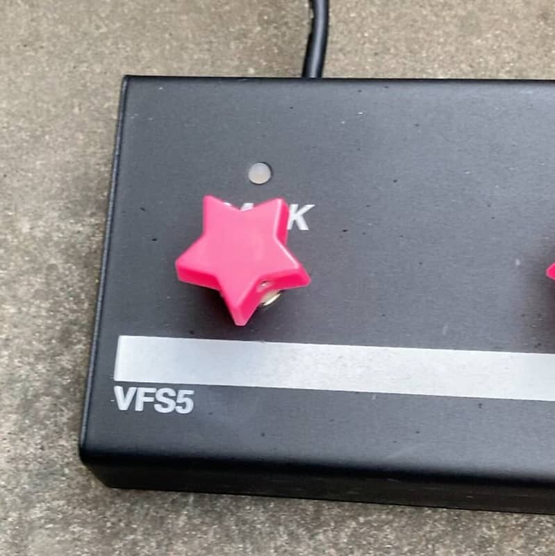 Bright Bubble Gum Pink Neon Star Stomp "Topper" Push Button | Reverb