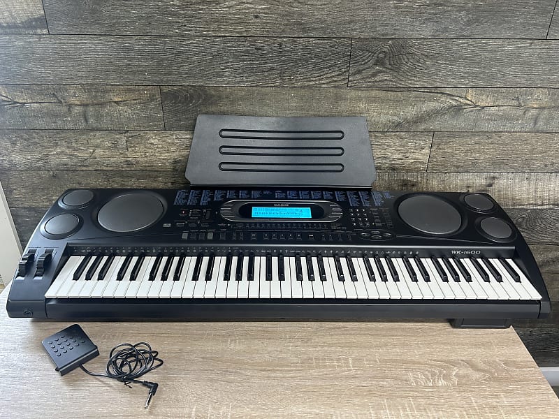 Casio WK-1600 Keyboard 76-Key w/ Pedal Stand And Power Supply | Reverb