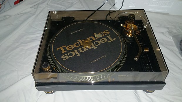 Two Limited Edition Technics SL1200GLD Gold Turntables | Reverb