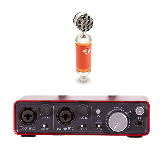 Blue Spark Condenser Mic & Scarlett 2i2 USB Audio Interface | Reverb