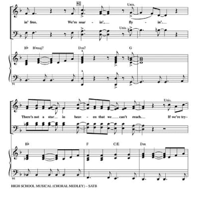 High School Musical Choral Medley Satb Arranger Audrey Snyder | Reverb