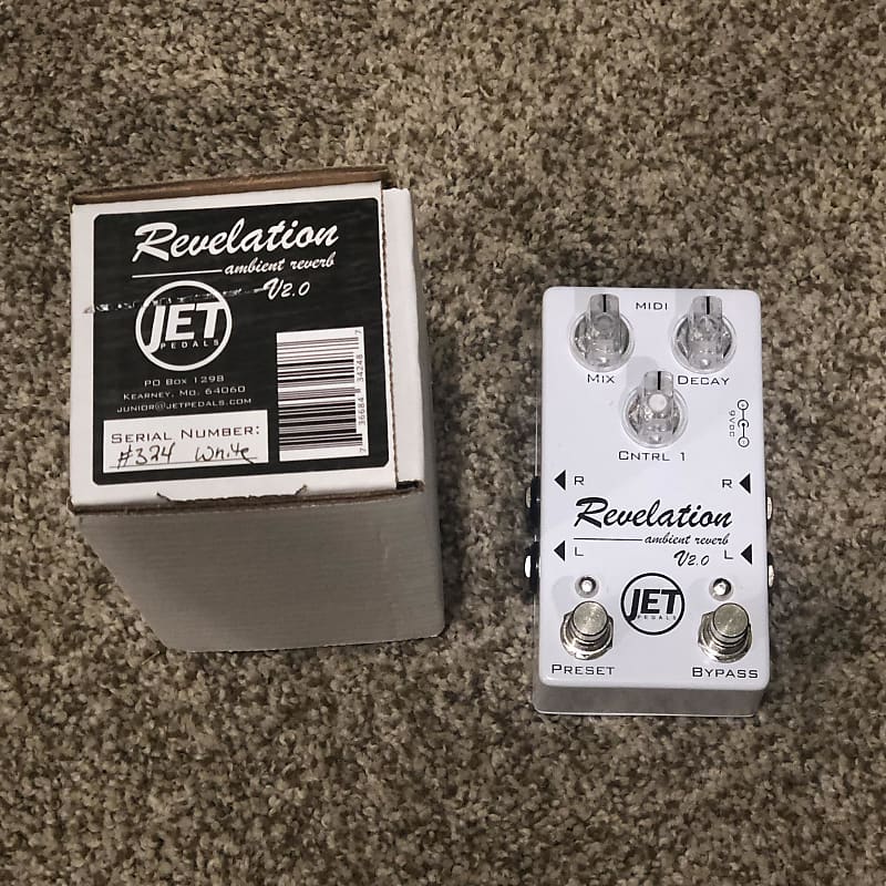 JET Pedals Revelation reverb V2 midi White | Reverb