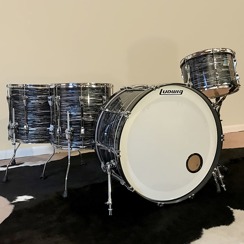 Ludwig Classic Maple 13/16/18/26 Black Oyster Pearl Black | Reverb