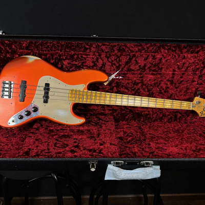 Fender Jazz Bass Custom Shop '75 Ltd in candy tangerine with | Reverb