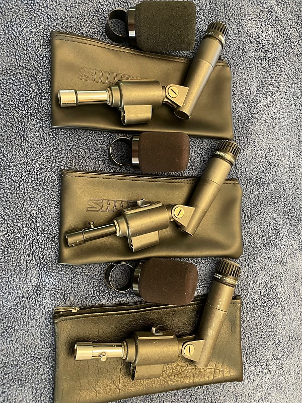Shure SM56 Unidyne III 70/80's (set of 3) with switching, | Reverb