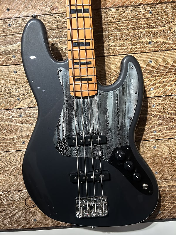 Partscaster Custom Jazz Bass - Metallic Charcoal w/matching | Reverb