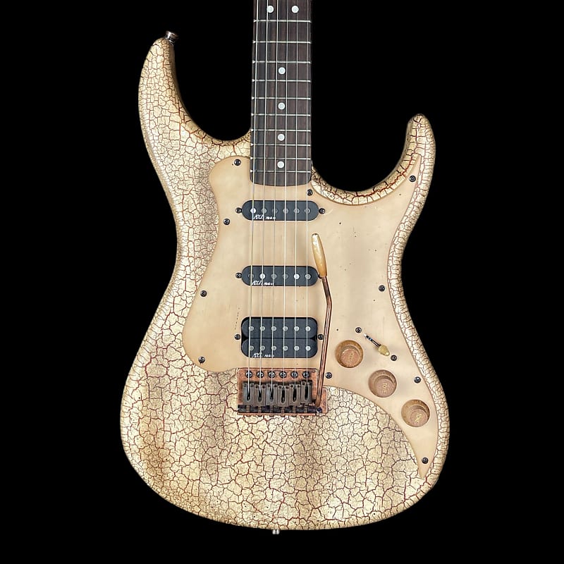AXL Badwater SRO HSS Distressed Electric Guitar in Cracked | Reverb UK