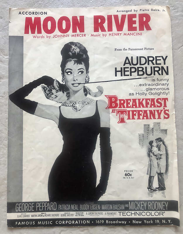 1961 ORIGINAL Moon River Sung in the Paramount Picture | Reverb