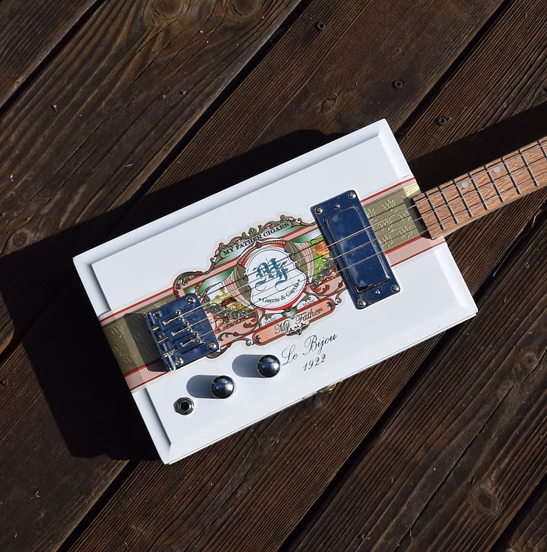 Cigar box guitar, 3-string electric guitar, handmade cbg | Reverb