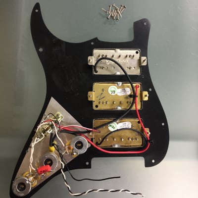 Custom Made Strat Stratocaster HHH Humbucker Loaded Pickguard | Reverb