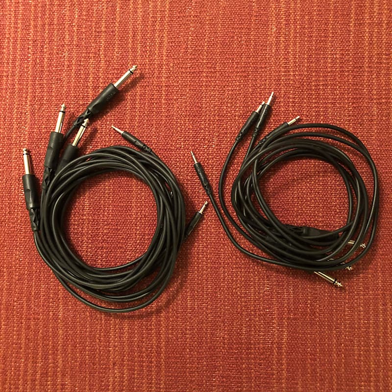 8 x Hosa 1/4" to 3.5mm TS Mono Patch Cables (4x3ft, 4x5ft) | Reverb