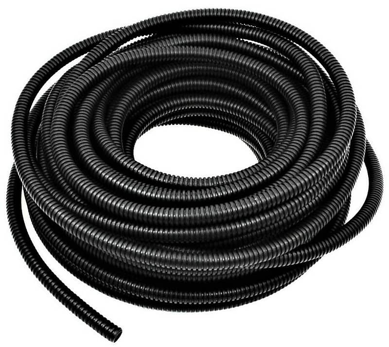 100 FT 3/8" BLACK SPLIT WIRE LOOM POLYETHYLENE TUBING CABLE | Reverb