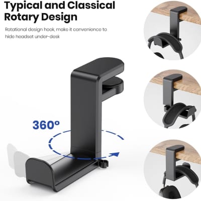 Rotating Headphone Stand - PC Headset Stand, Adjustable | Reverb