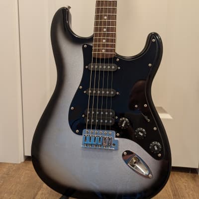 Fender Starcaster Stratocaster Black with matching headstock | Reverb