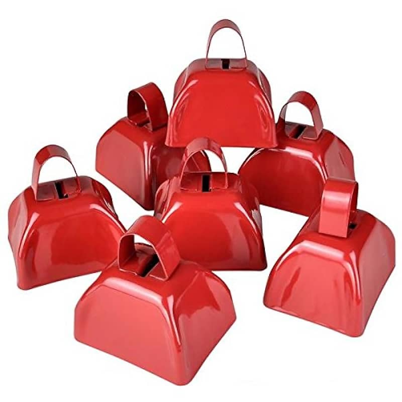 Red Metal Cowbell (1 Dozen) | Reverb
