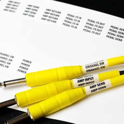Pedal Python™ Pre-Printed Cable Labels (Sheet of 16) for FX | Reverb