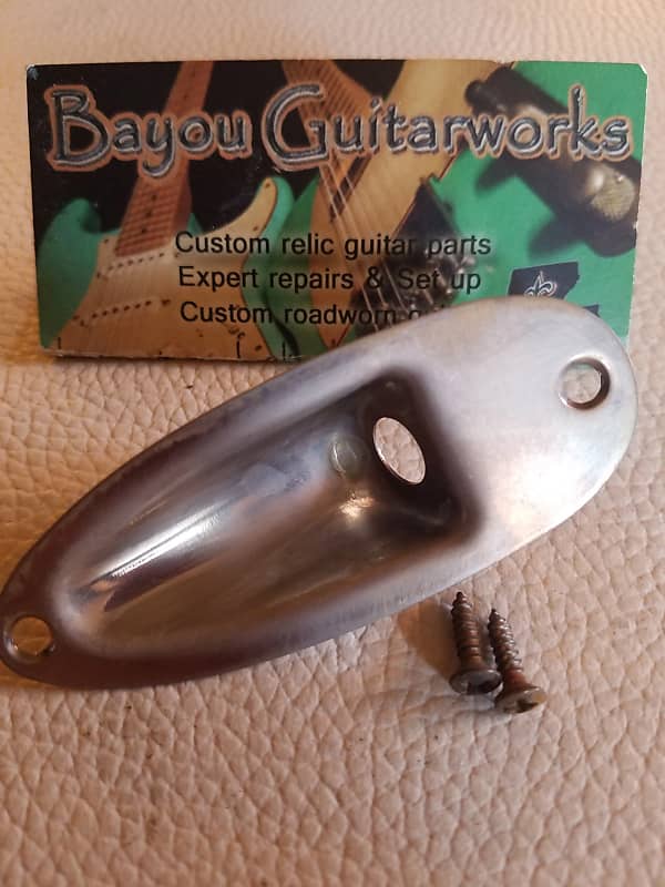 Fender Stratocaster Jack Cup with screws Aged Relic | Reverb