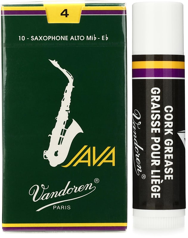 Vandoren SR264 - JAVA Green Alto Saxophone Reeds - 4.0 | Reverb