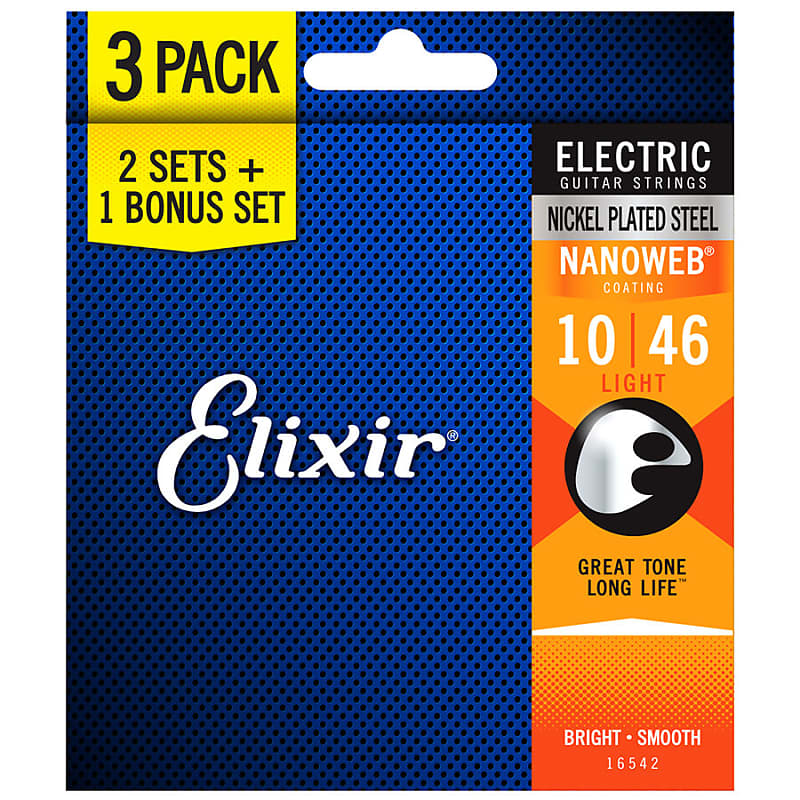 Elixir Electric Nanoweb Nickel Plated Steel, Light | Reverb UK