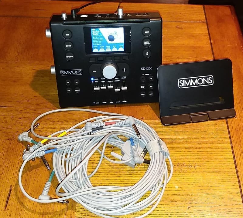 FREE SHIPPING Simmons 1200SD Drum Module Brain COMPLETE | Reverb
