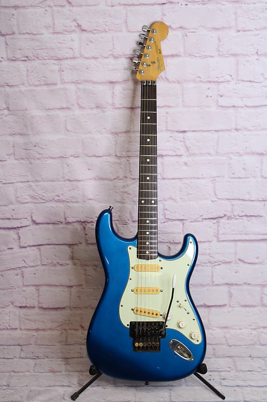 Vintage 1987 Fender Stratocaster Squire w/ Floyd Rose | Reverb