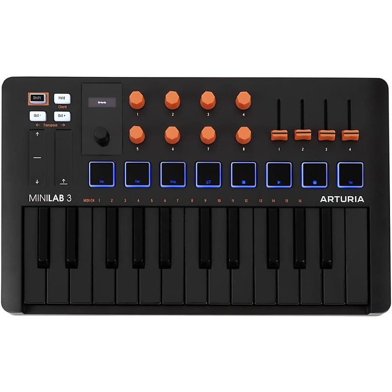 Arturia MiniLab 3 Orange Compact MIDI Keyboard and Pad | Reverb