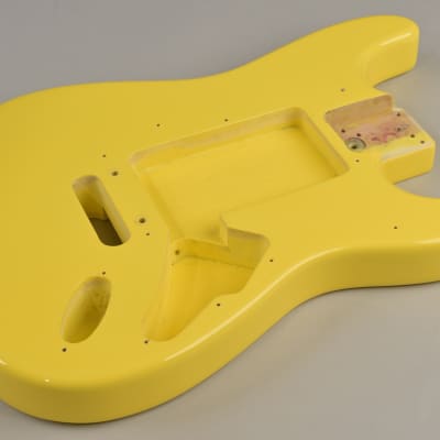 1989 Fender Stratocaster Plus Graffiti YELLOW Body Pro Refin | Reverb