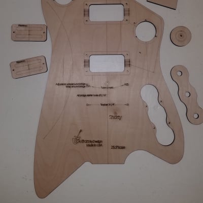 Custom Billy Bo Shorty Guitar Body Template 2019 Natural | Reverb